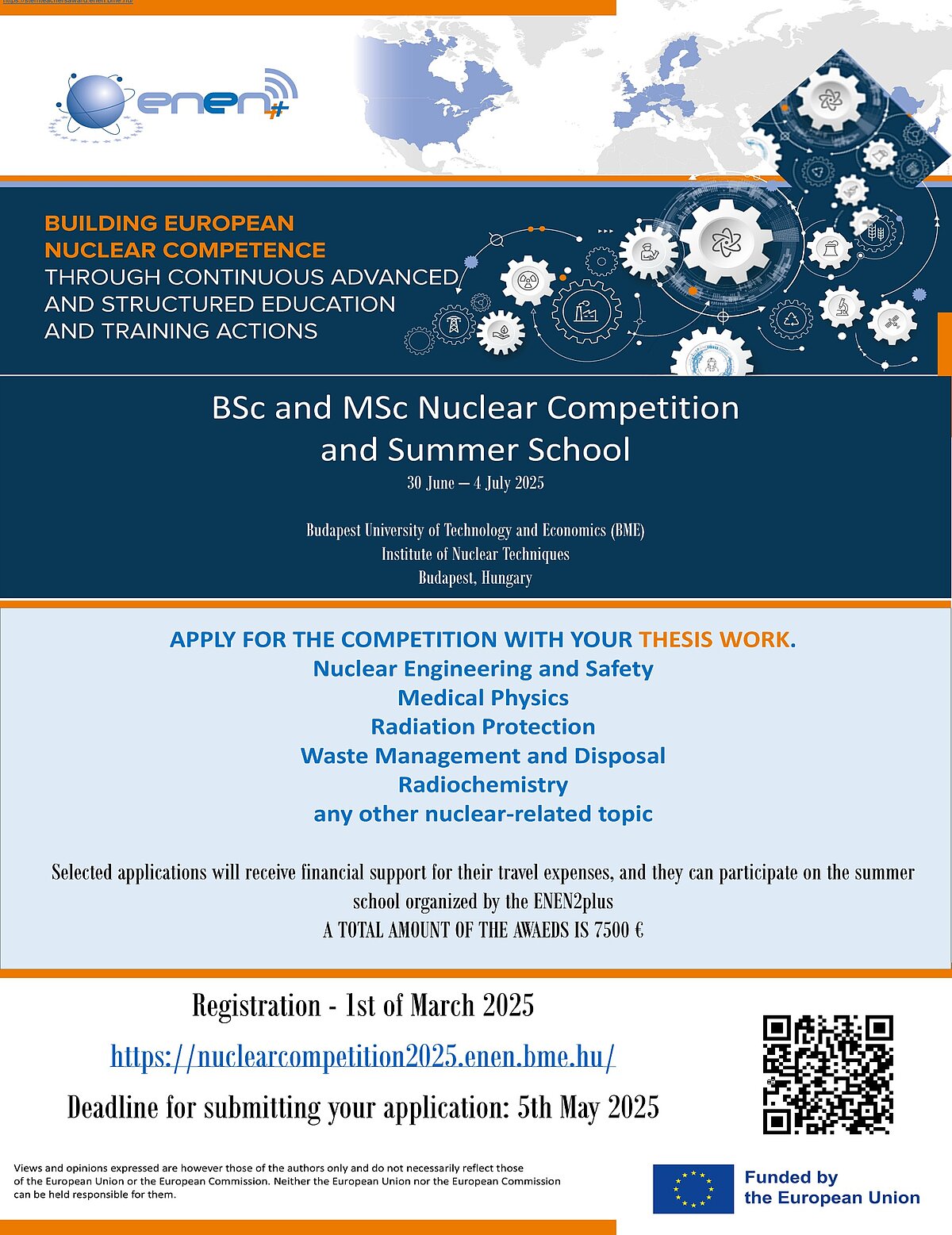 BSc and MSc Nuclear Competition and Summer School 2025 — ENEN2Plus